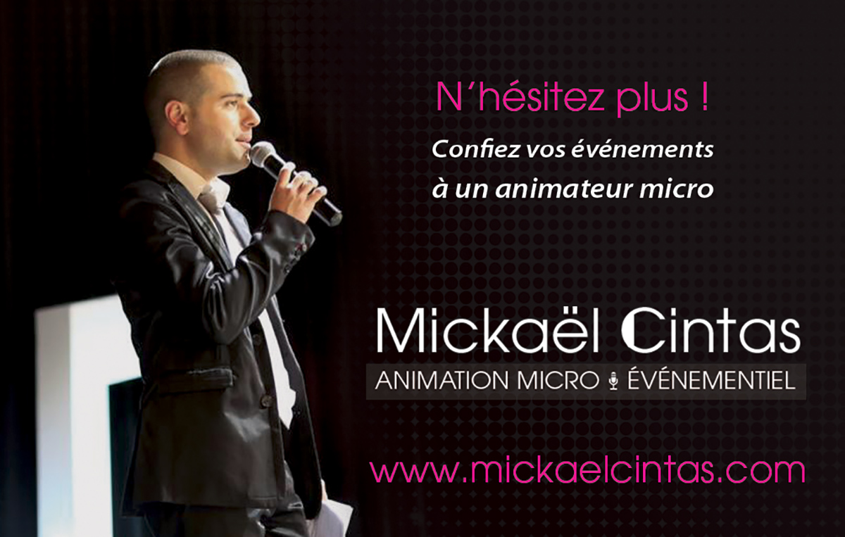Mickaël Cintas, animateur micro événementiel, présentateur, speaker radio